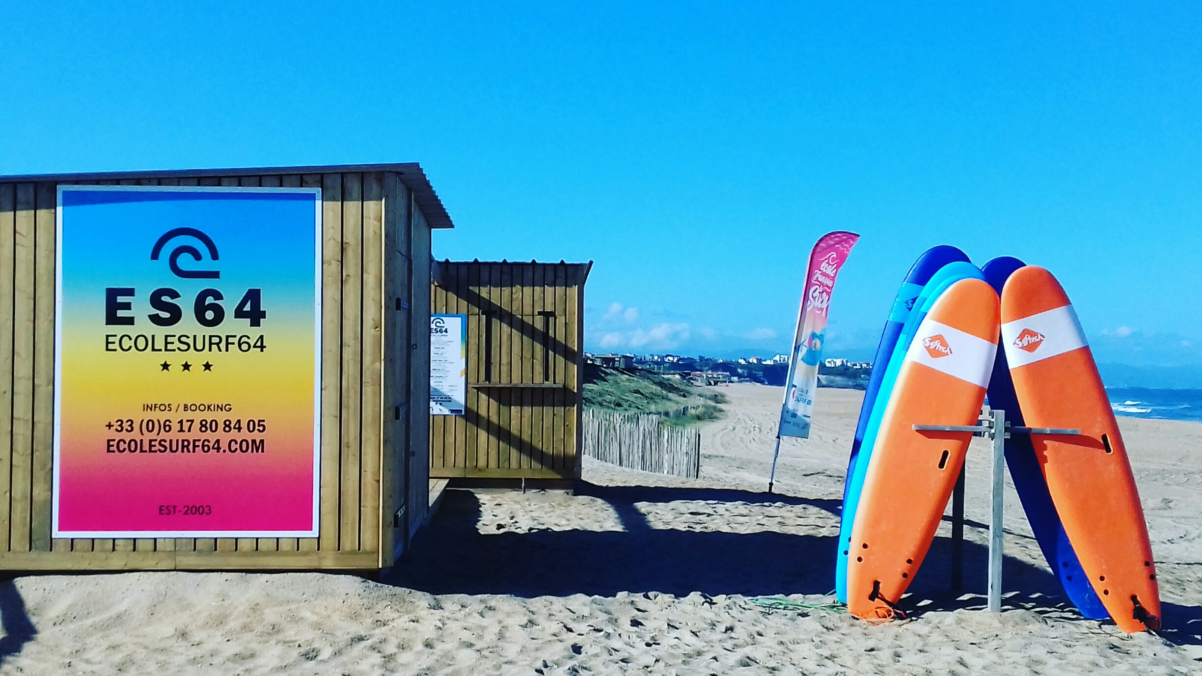 Ecole de Surf ES64 plage des cavaliers à Anglet Pays Basque
